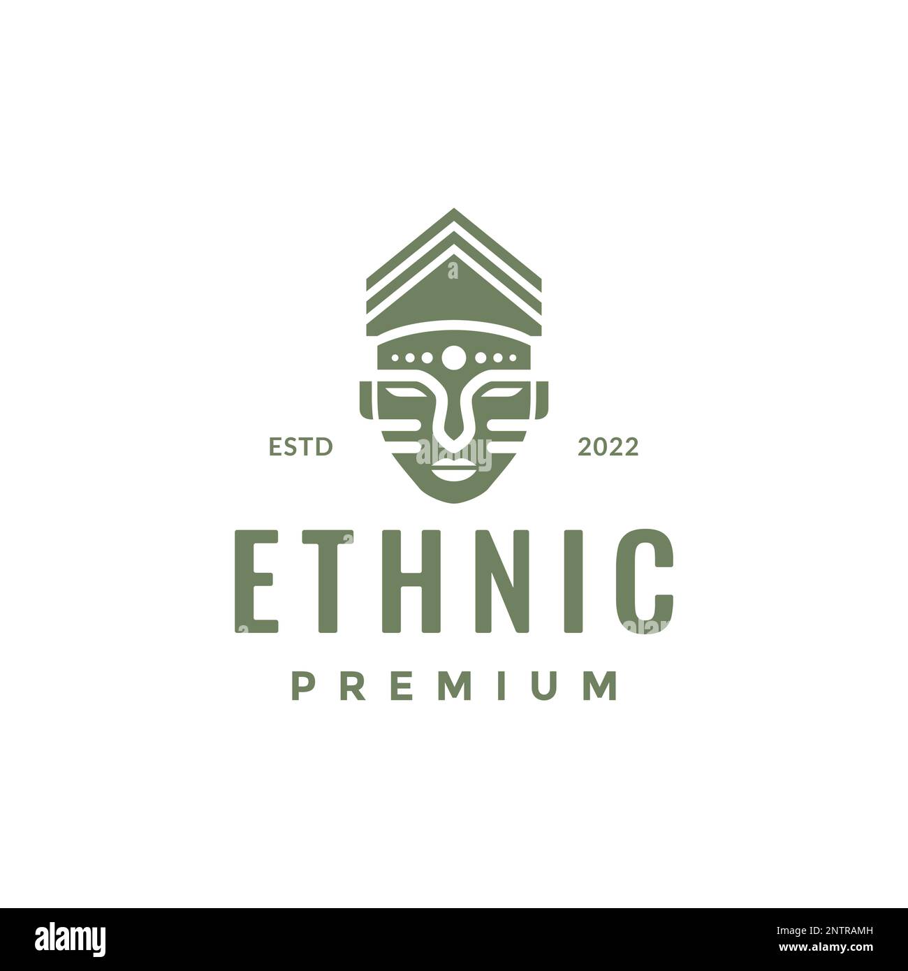 mask tribe culture wood ethnic traditional logo design vector Stock ...