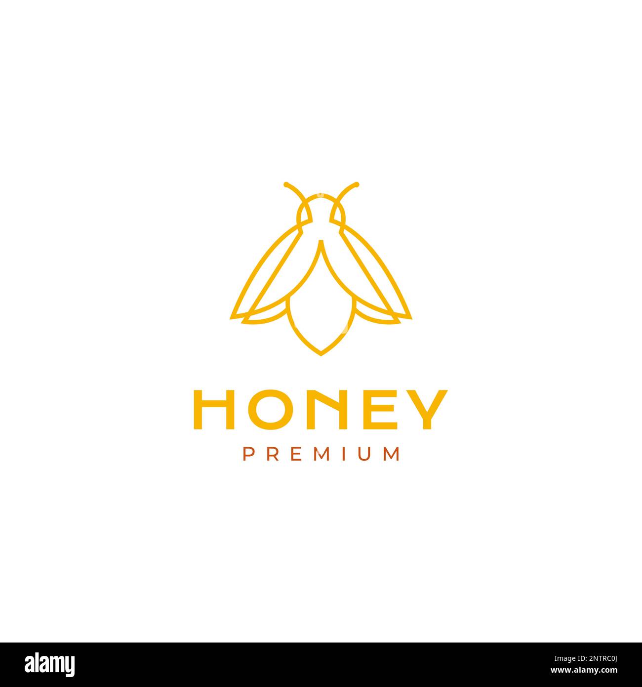 honey bee insect flying bubble bee line wings minimalist logo design ...