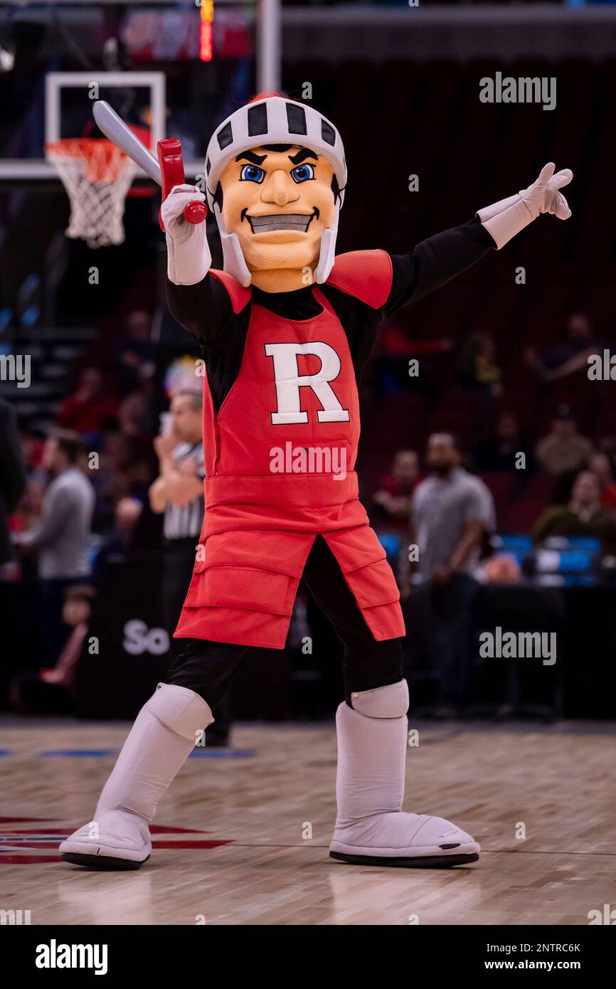 CHICAGO, IL - MARCH 13: The Rutgers Scarlet Knights mascot is seen ...