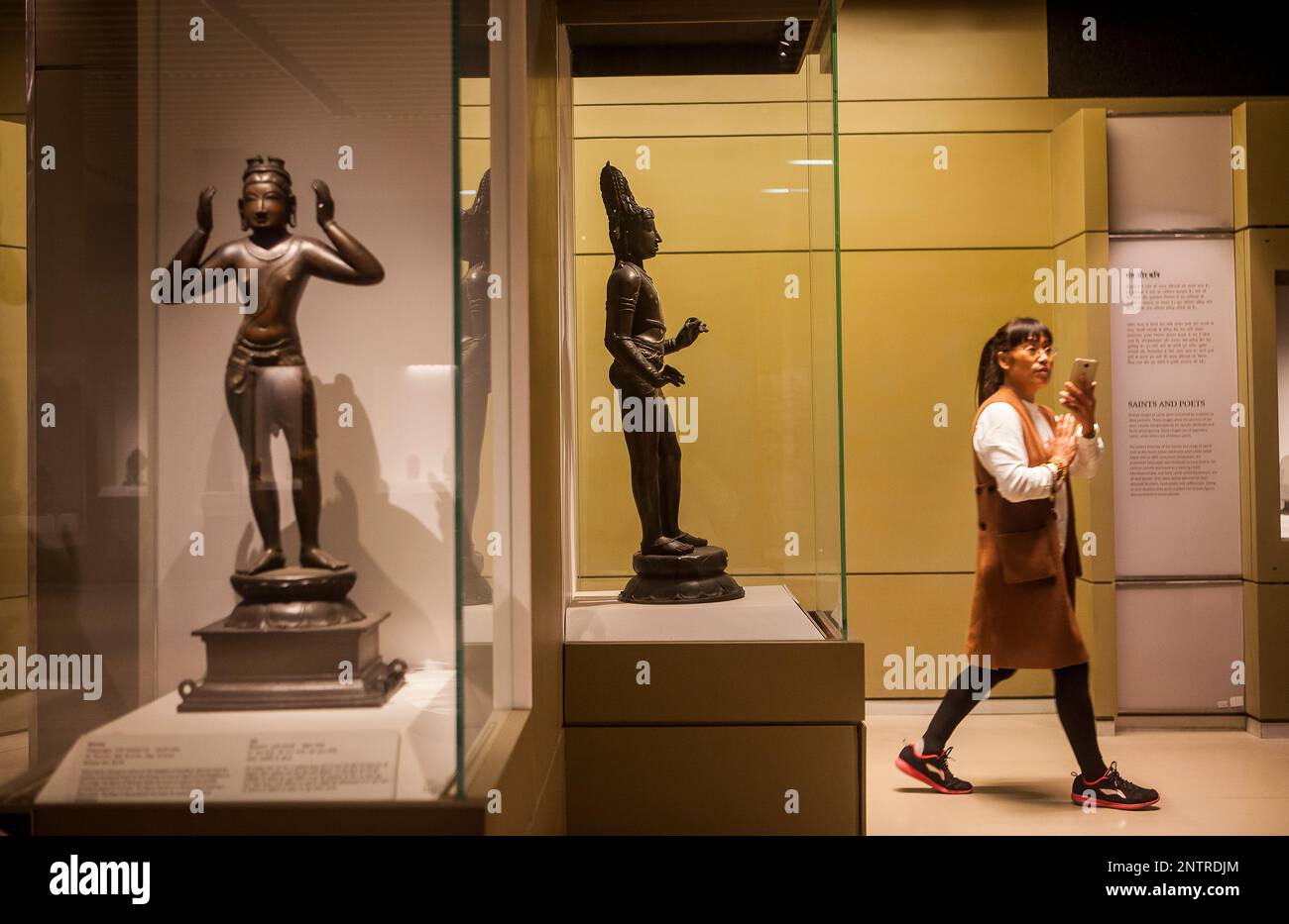 Bronze statues on display at the National Museum in Delhi India Stock ...