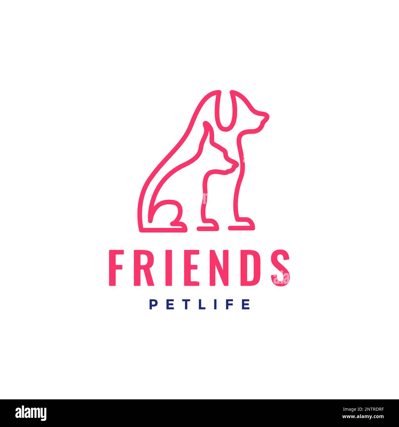 pets friend dogs puppy canine line art modern simple minimal logo ...