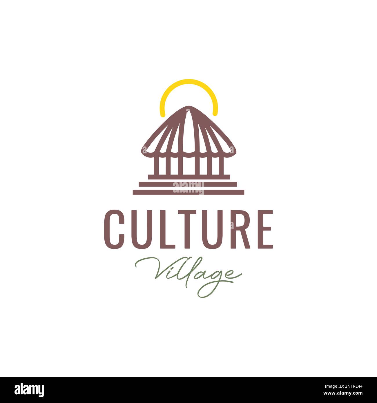 simple culture home village indonesia honai traditional minimal logo ...