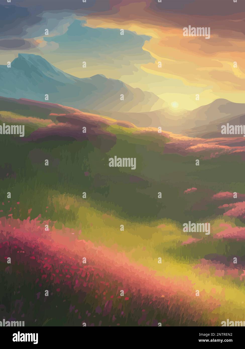 Alpine meadows Stock Vector Images - Alamy