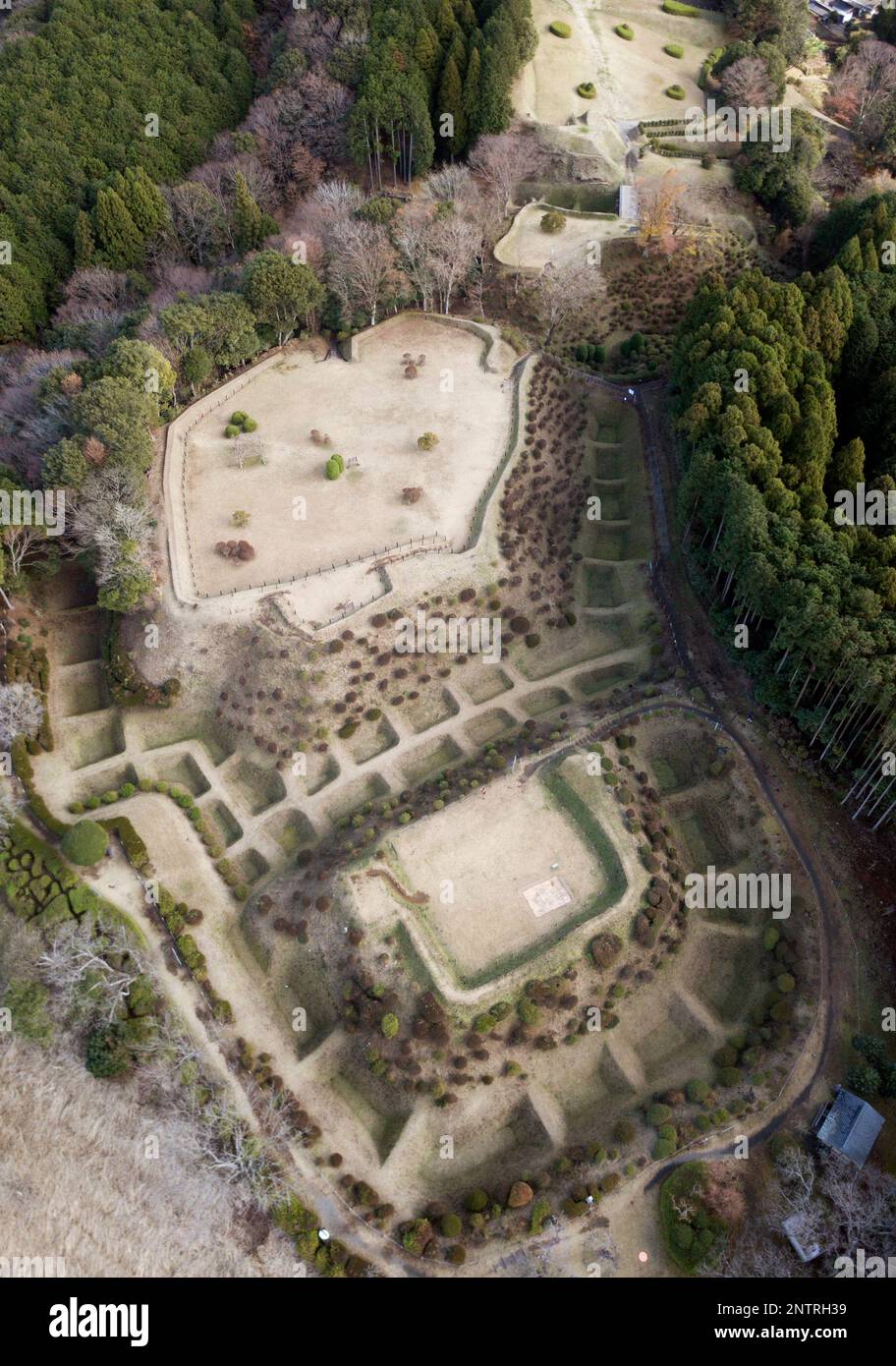 A picture shows Yamanaka Castle Ruins in Mishima, Shizuoka prefecture ...