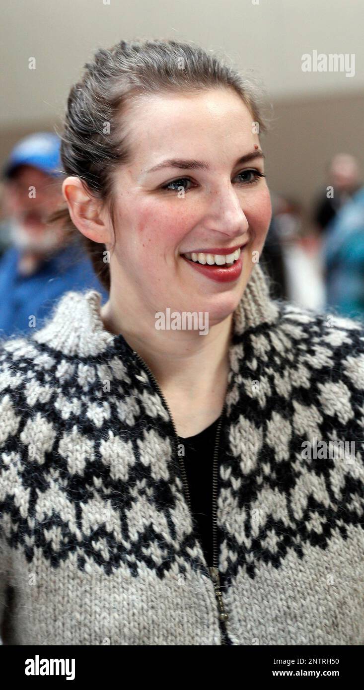 Iditarod Trail Dog Sled Race musher Blair Braverman at the Dena'ina ...