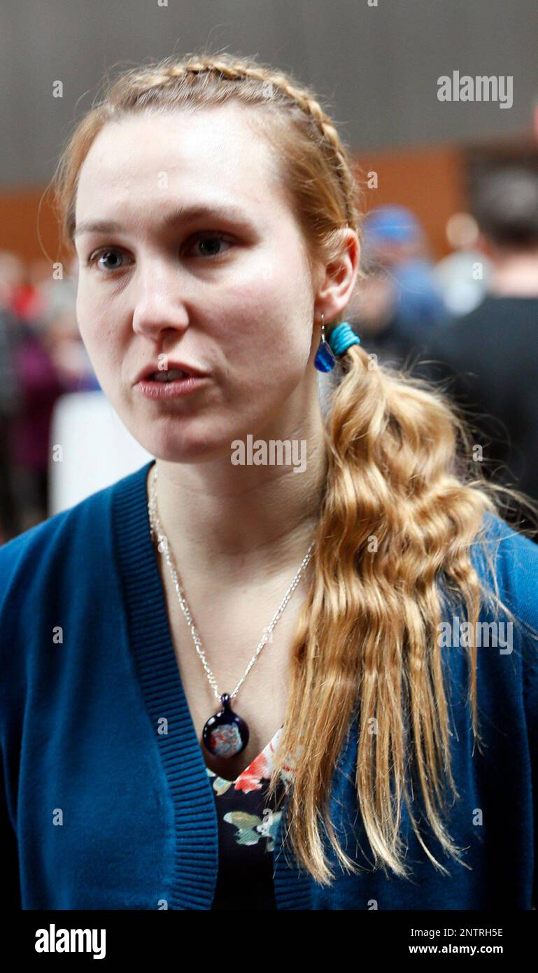 Iditarod Trail Dog Sled Race musher Jessica Klejka at the Dena'ina ...