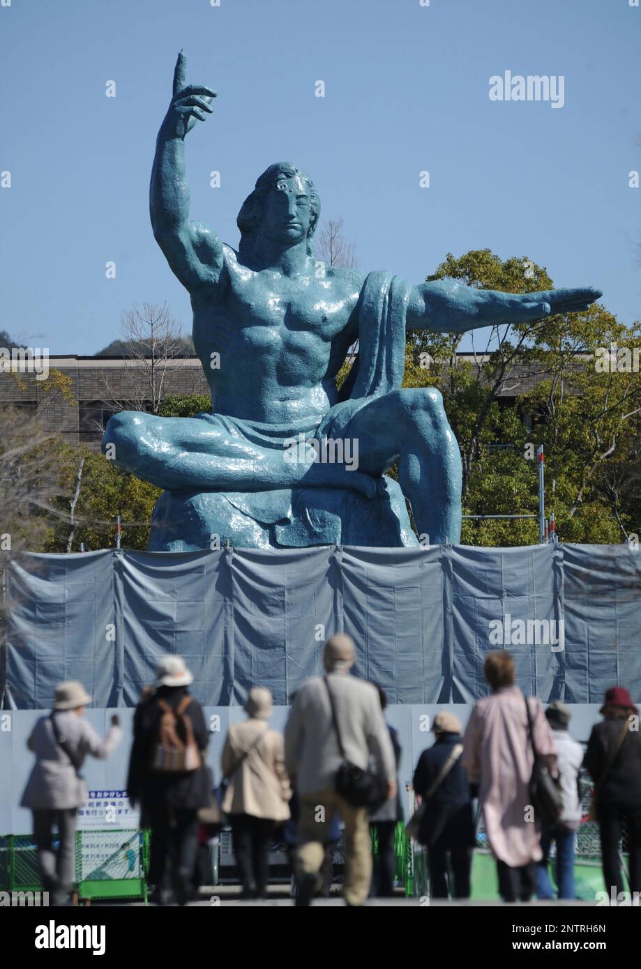 Nagasaki Peace Statue is unveiled after undergoing over a month ...