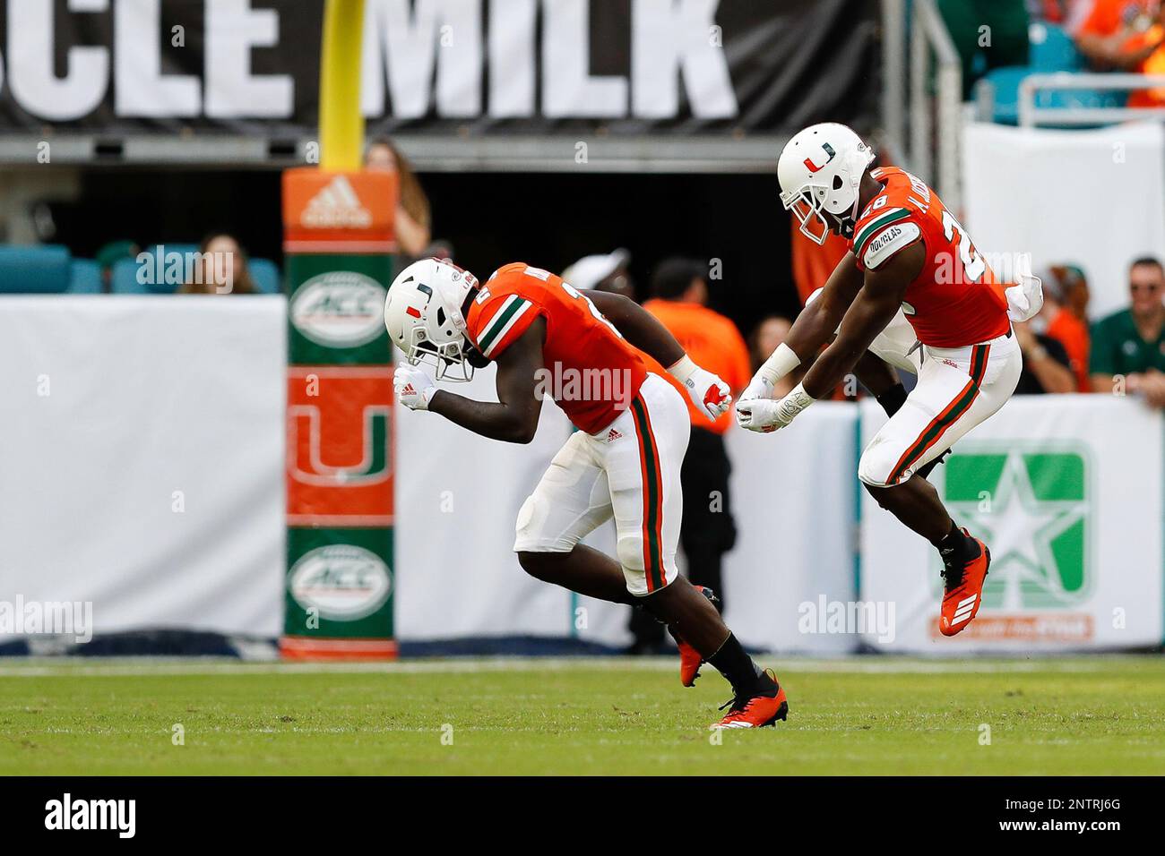 University of Miami Hurricanes defensive back Trajan Bandy (2 ...