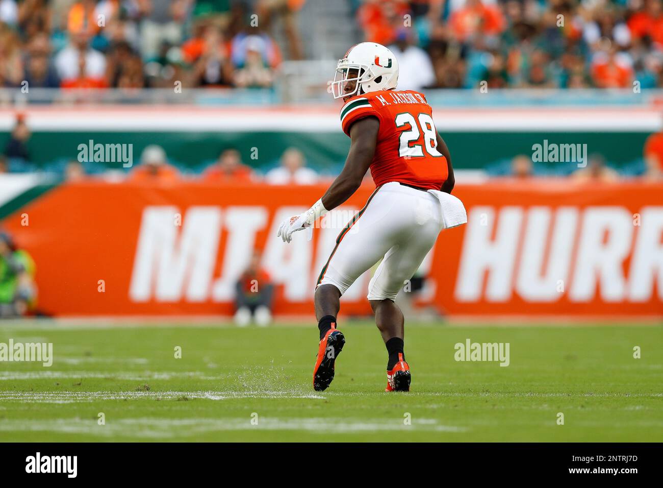 University of Miami Hurricanes defensive back Michael Jackson Sr. (28 ...