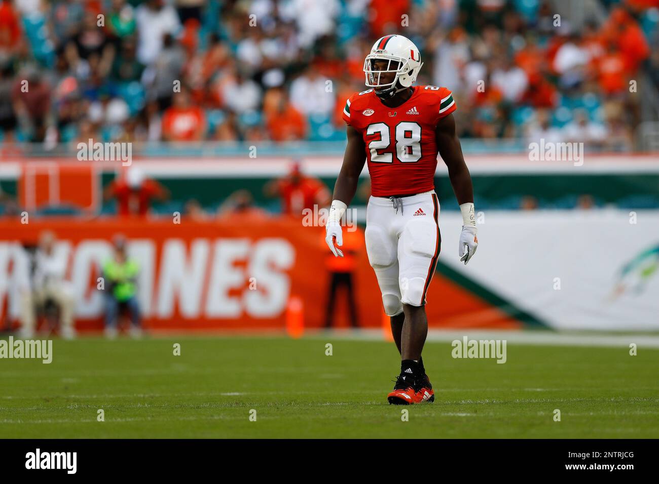University of Miami Hurricanes defensive back Michael Jackson Sr. (28 ...