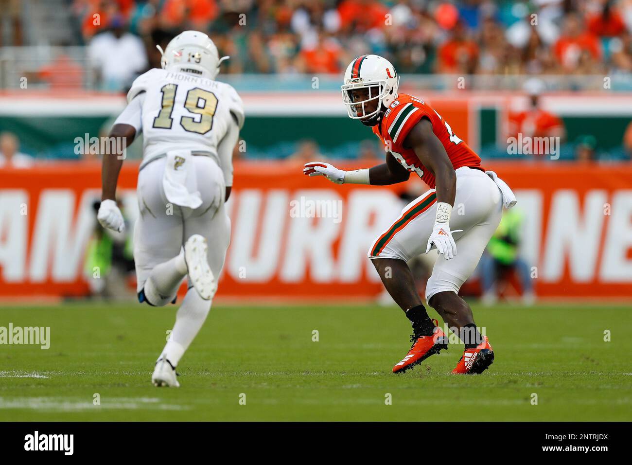 University of Miami Hurricanes defensive back Michael Jackson Sr. (28 ...