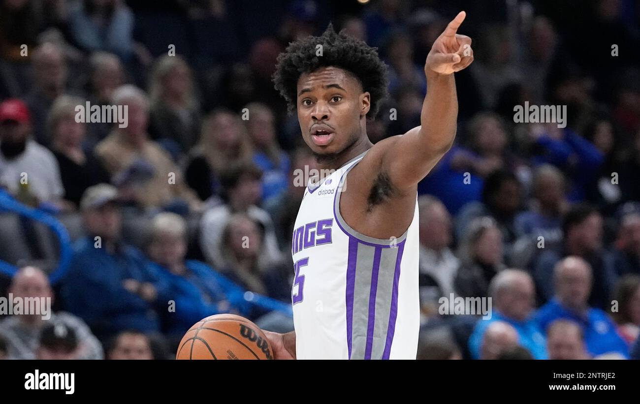 Sacramento Kings guard Davion Mitchell during an NBA basketball game ...