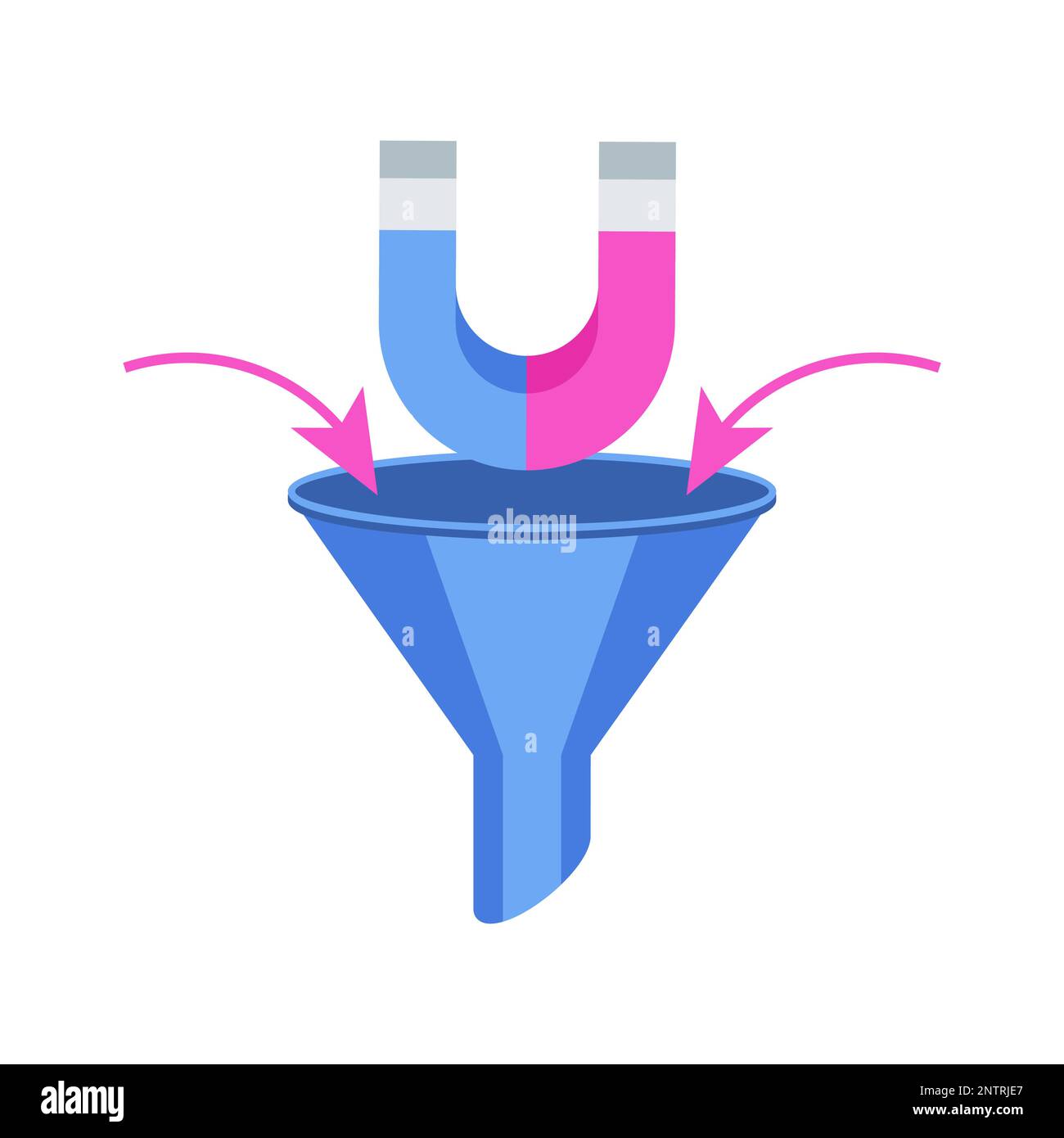 Conversion funnel. Digital inbound marketing tool Stock Vector Image ...
