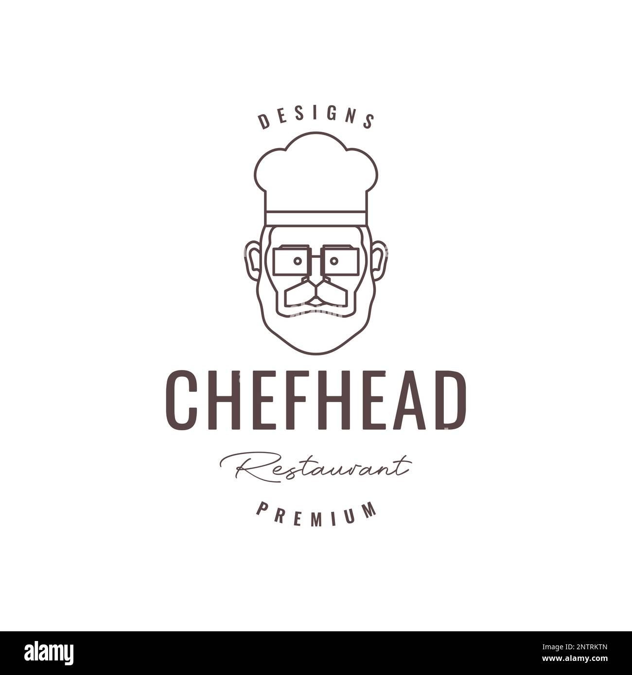 cartoon mascot cute chef master old man bearded sunglasses hat cooking ...