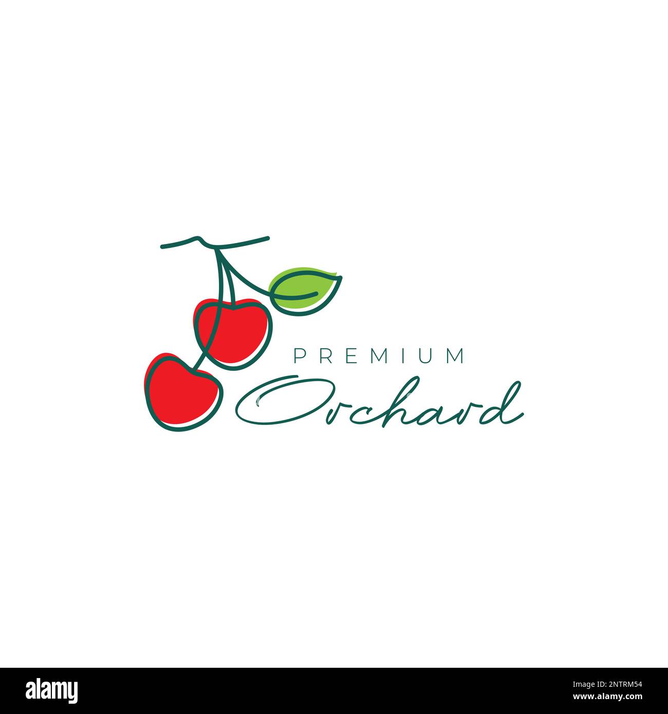 fresh fruit red orchard sweet lines art abstract logo design icon ...
