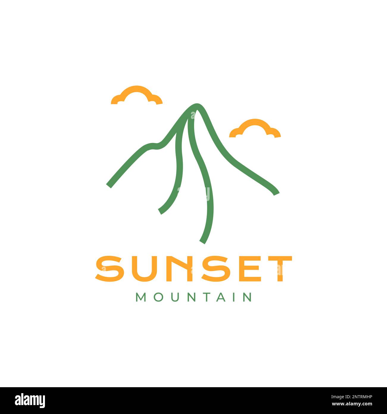 mount peak high hill afternoon sunset simple modern minimalist line ...