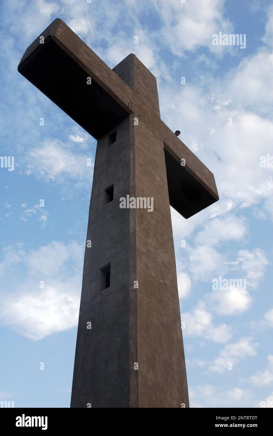 Greece, Dodecanese, Rhodes island Ialysos village Filerimos Giant Cross ...