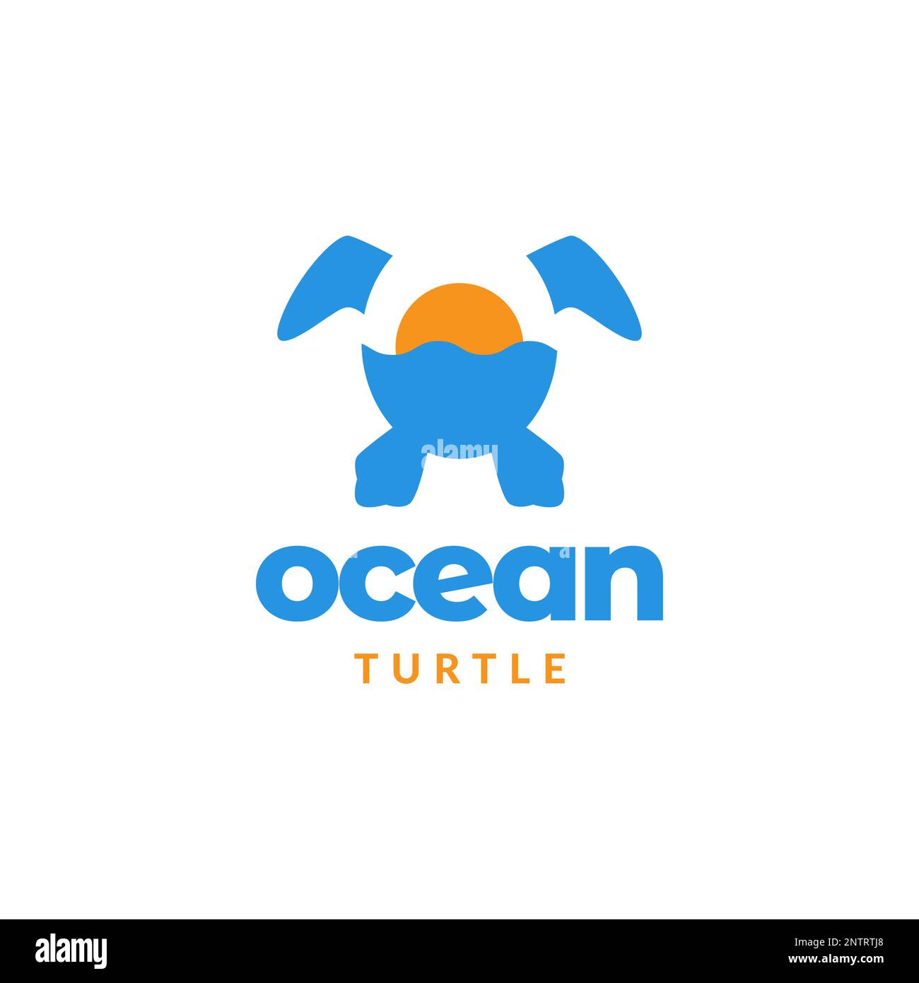 ocean turtle sunset flat modern rescue save future logo design vector ...