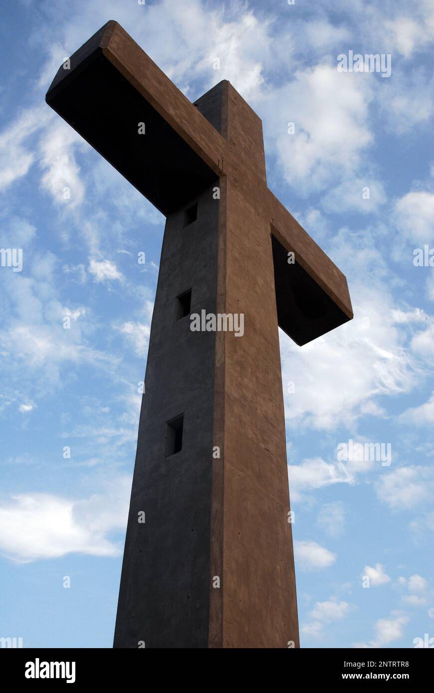 Greece, Dodecanese, Rhodes island Ialysos village Filerimos Giant Cross ...