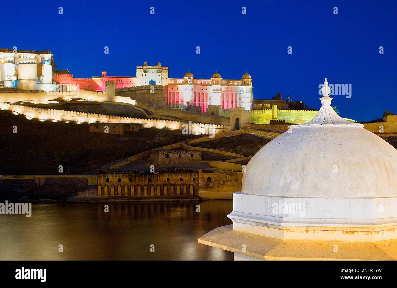 Amber fort night india hi-res stock photography and images - Alamy