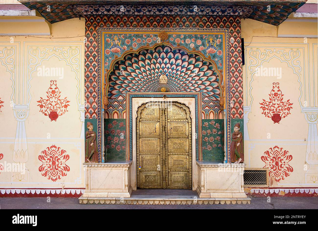 Summer door, in Courtyard of Pitam Niwas Chowk,City Palace,Jaipur ...