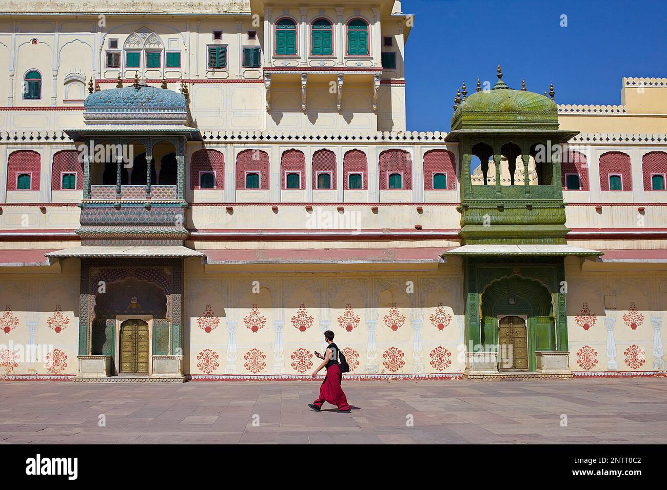 Courtyard of Pitam Niwas Chowk, in background spring gate at right and ...