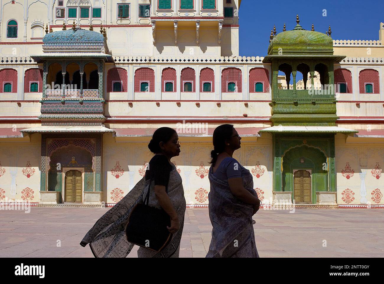 Courtyard of Pitam Niwas Chowk, in background spring gate at right and ...