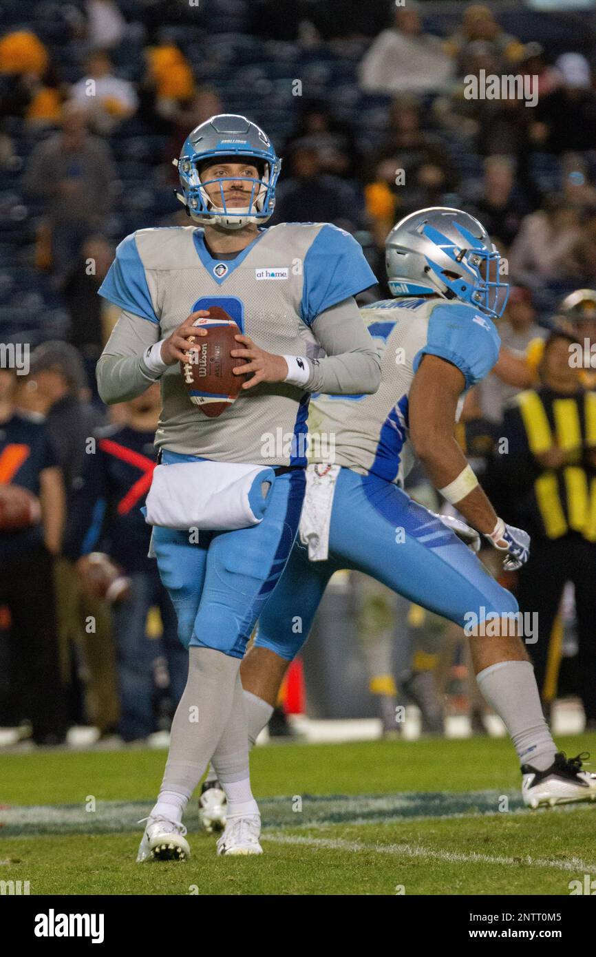 SAN DIEGO, CA - MARCH 09:Salt Lake Stallions quarterback Josh Woodrum ...