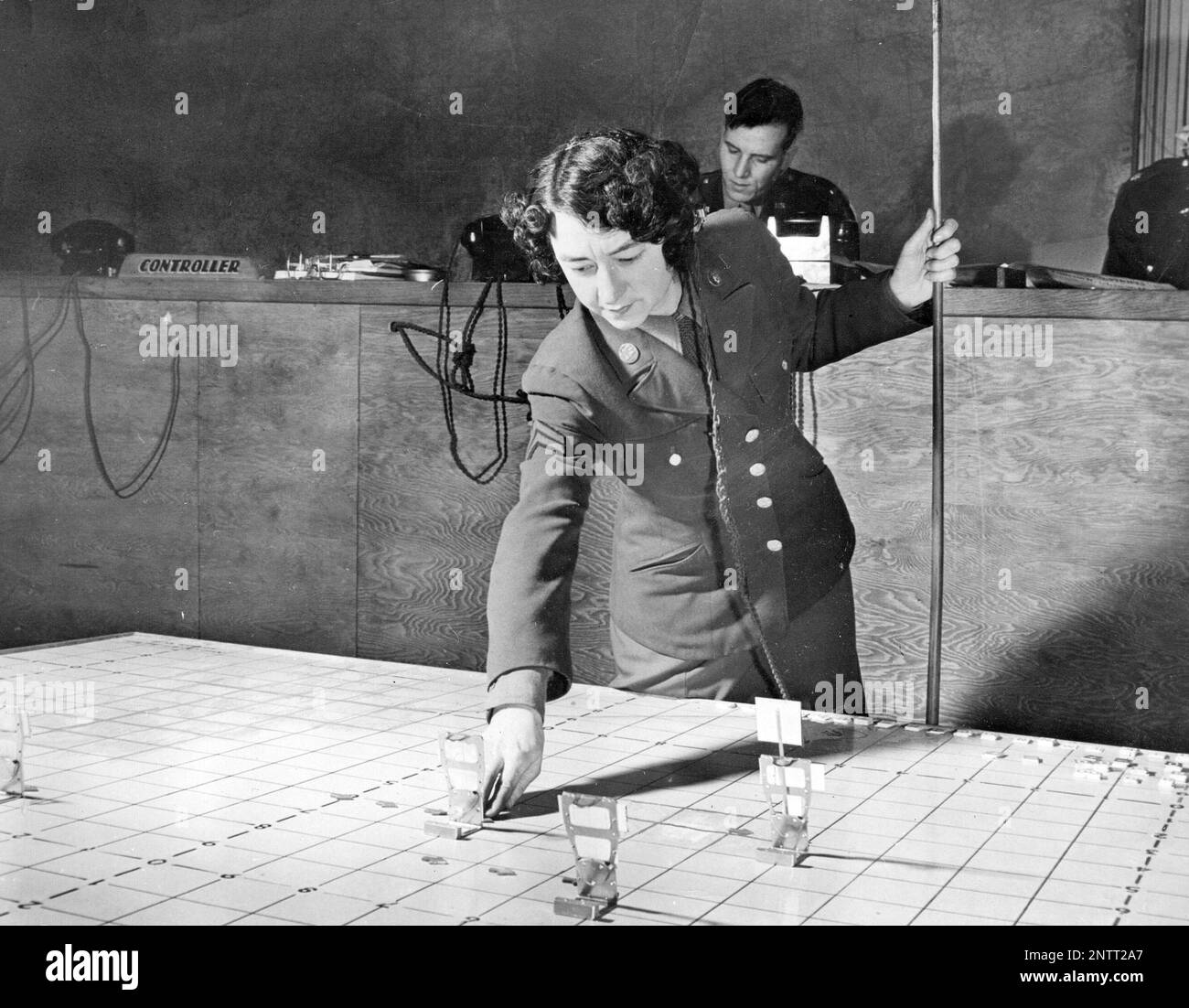 WW2 air plotter 8th AF Womens Army Corps USA Stock Photo - Alamy