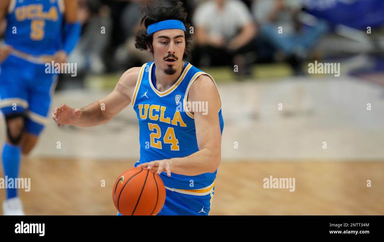 UCLA guard Jaime Jaquez Jr. (24) in the first half of an NCAA college ...