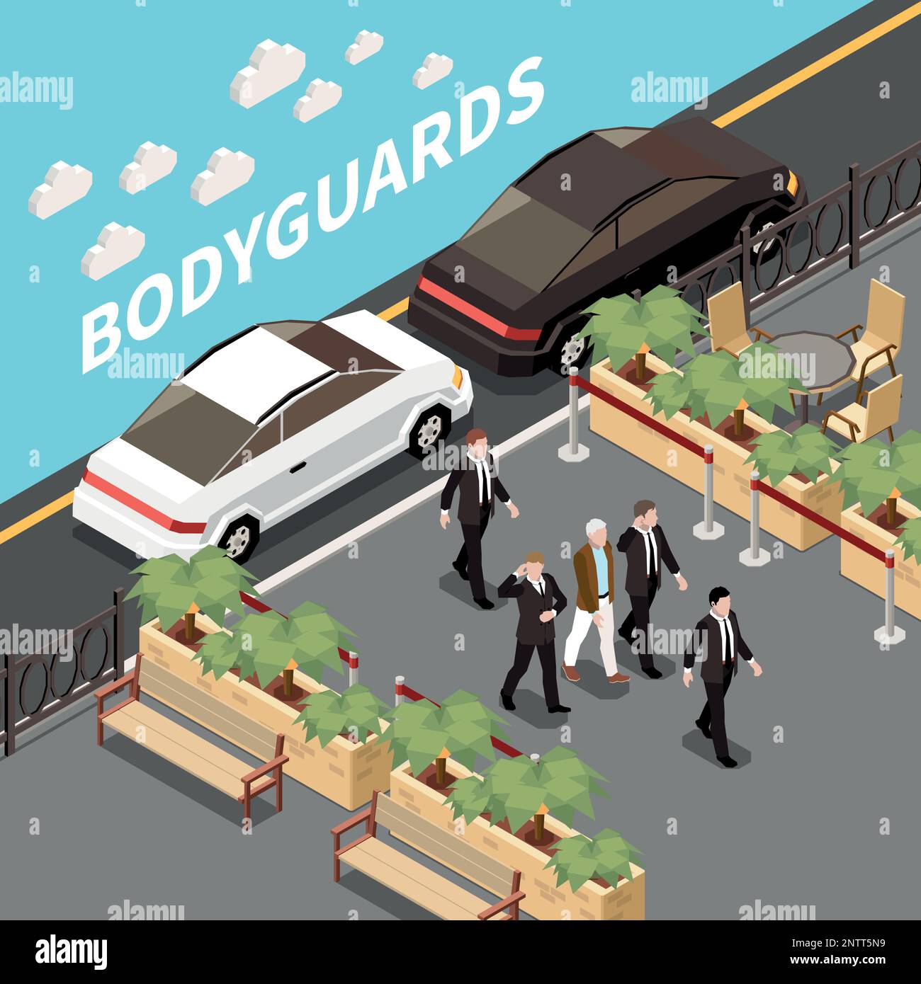 Personal bodyguards Stock Vector Images - Alamy