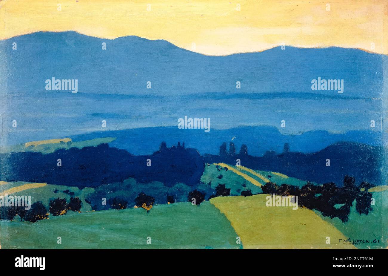 Felix Vallotton, Landscape in the Jura Mountains near Romanel ...