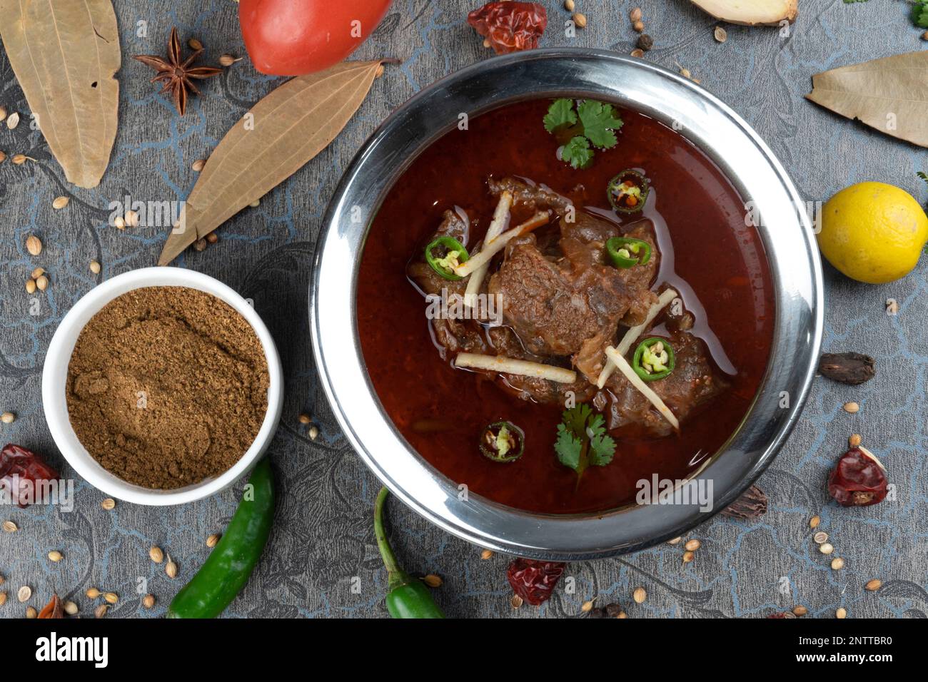 Nihari, Delicious and Spicy Tender Meat Curry Stock Photo - Alamy