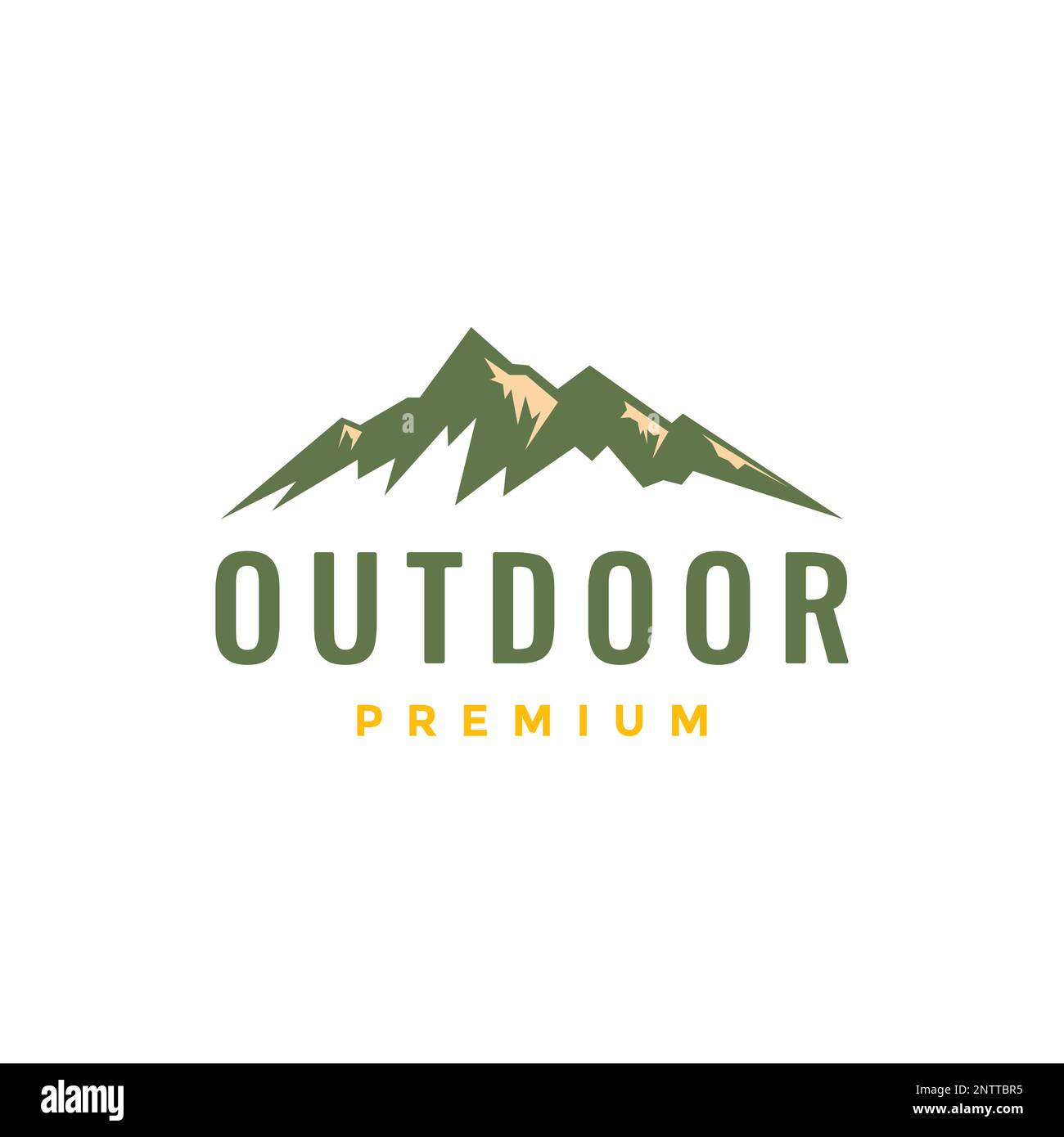 outdoor peak high hill sunset afternoon nature vintage logo design ...