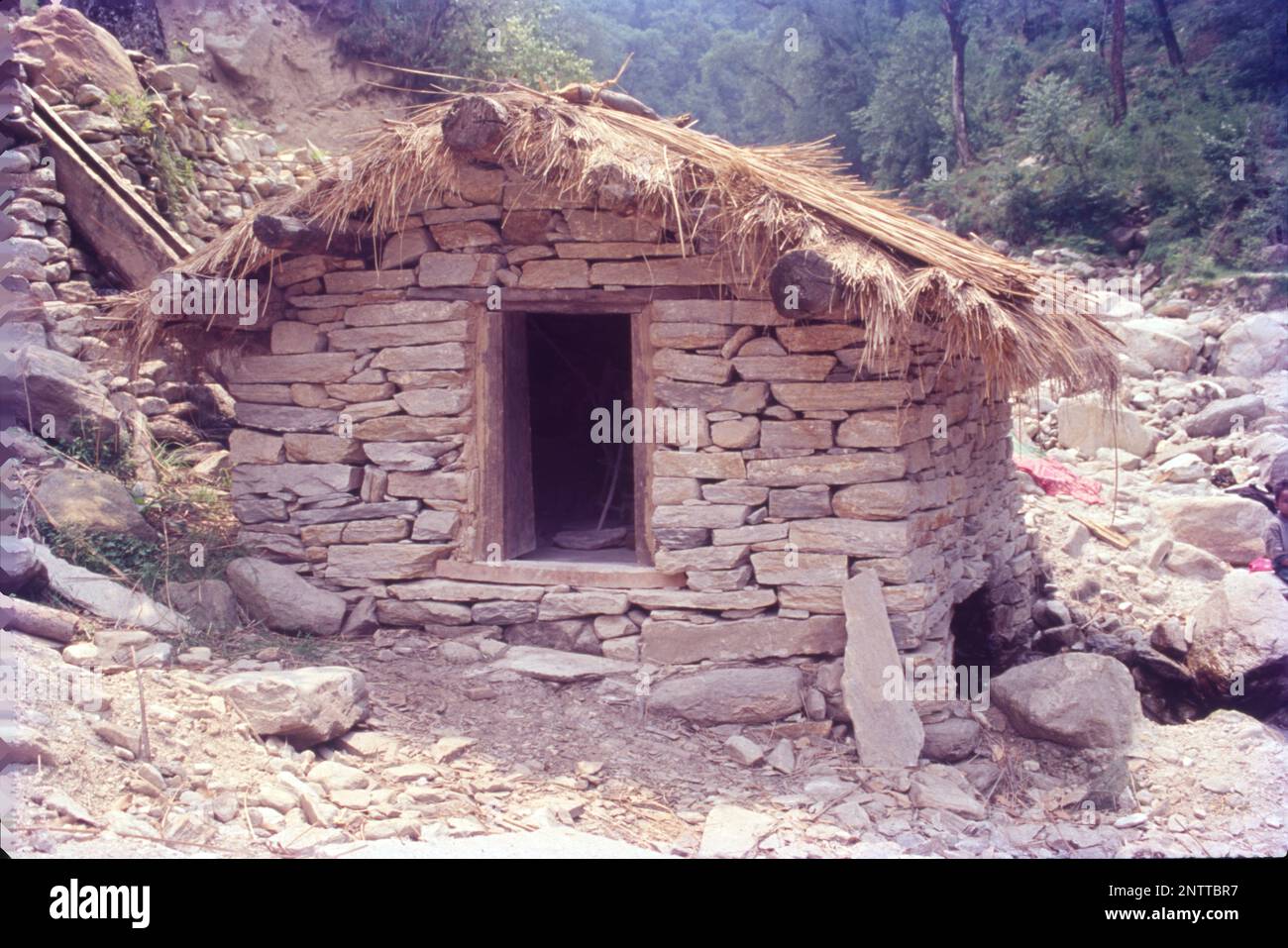Small Stone House in Nepal, Asia Stock Photo - Alamy