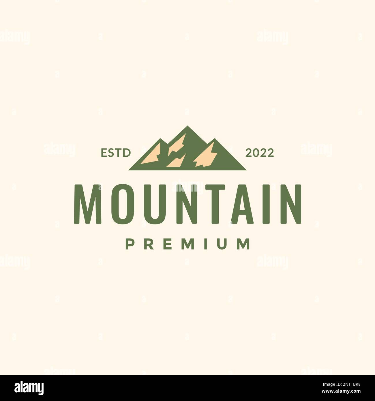 mount peak high hill geometric triangle sunset hipster logo design ...