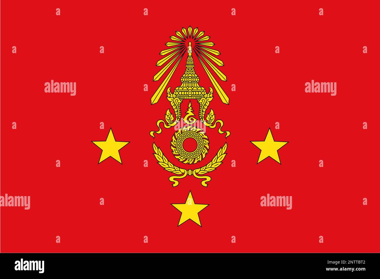 Top view of flag Army Region Commander Thailand. Thai travel and ...