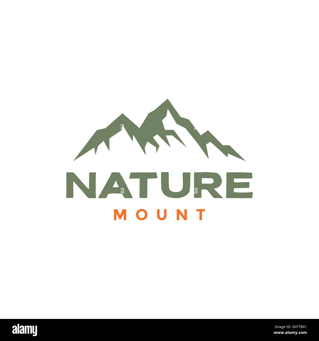 nature mount forest peak simple vintage logo design vector Stock Vector ...