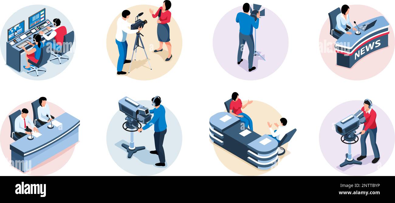 Cameramen illustration Cut Out Stock Images & Pictures - Alamy