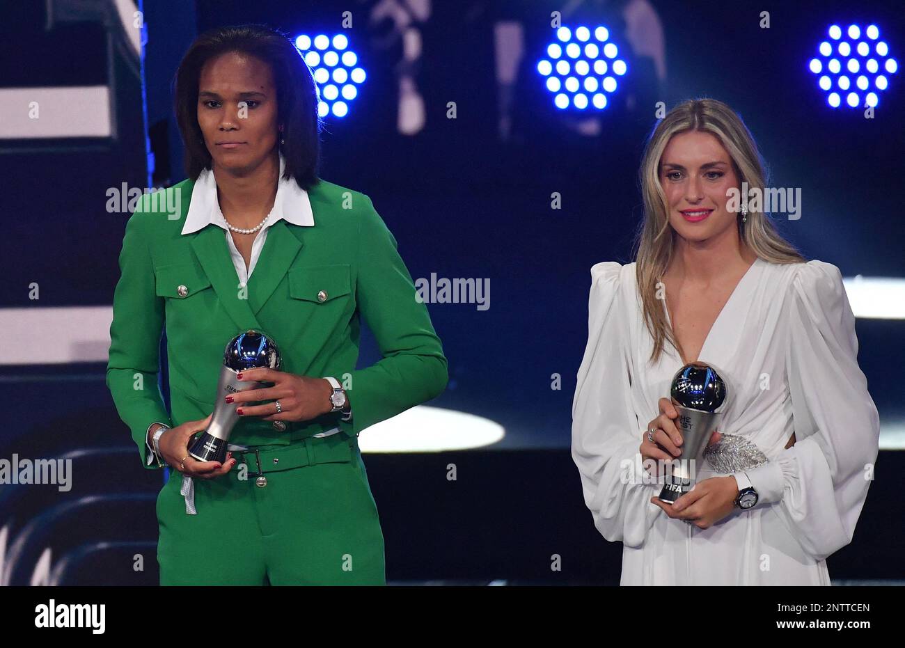 Paris, France. February 27, 2023, Wendie Renard is seen with her trophy ...