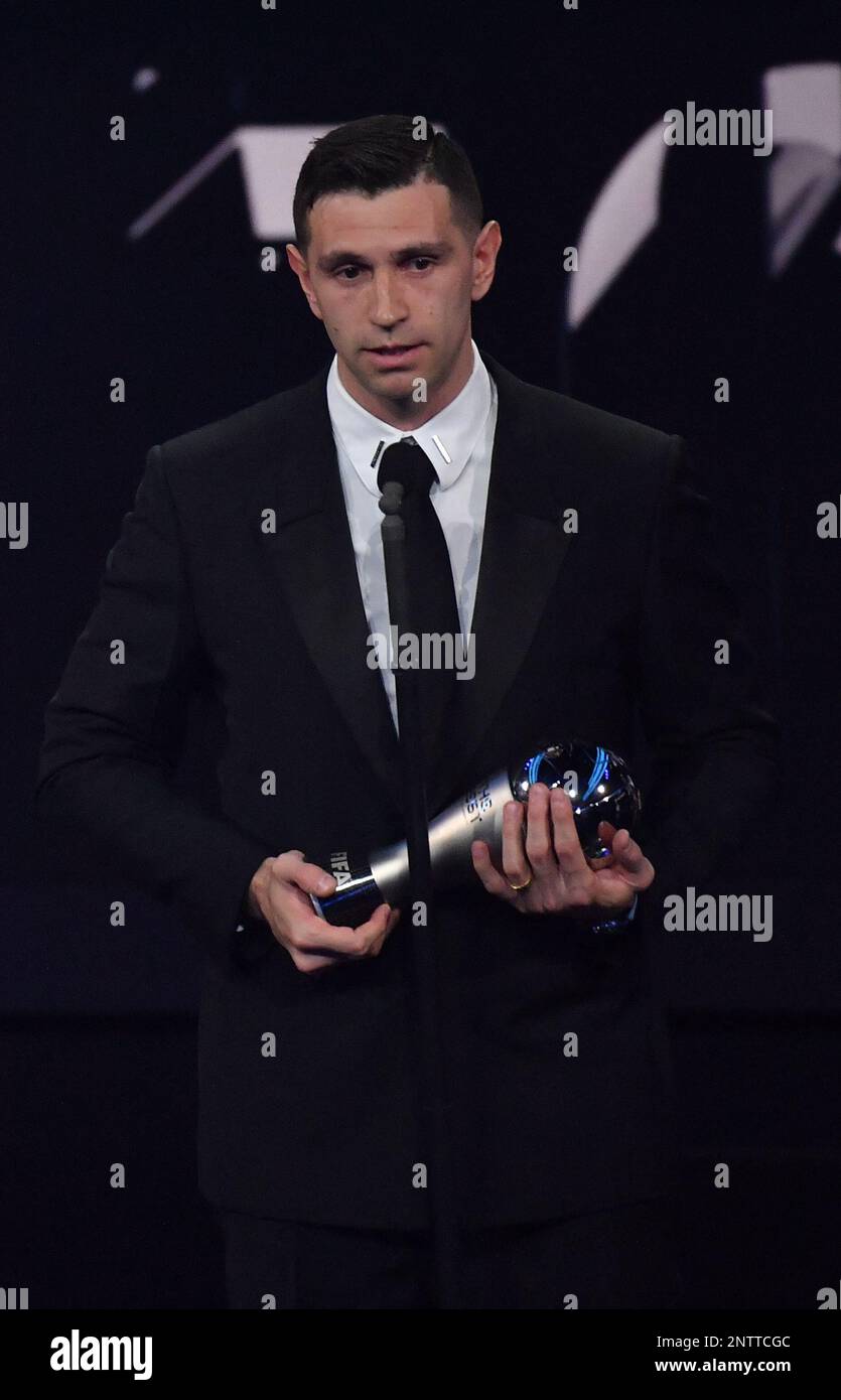 Paris, France. February 27, 2023, Goalkeeper Emiliano Martínez ...