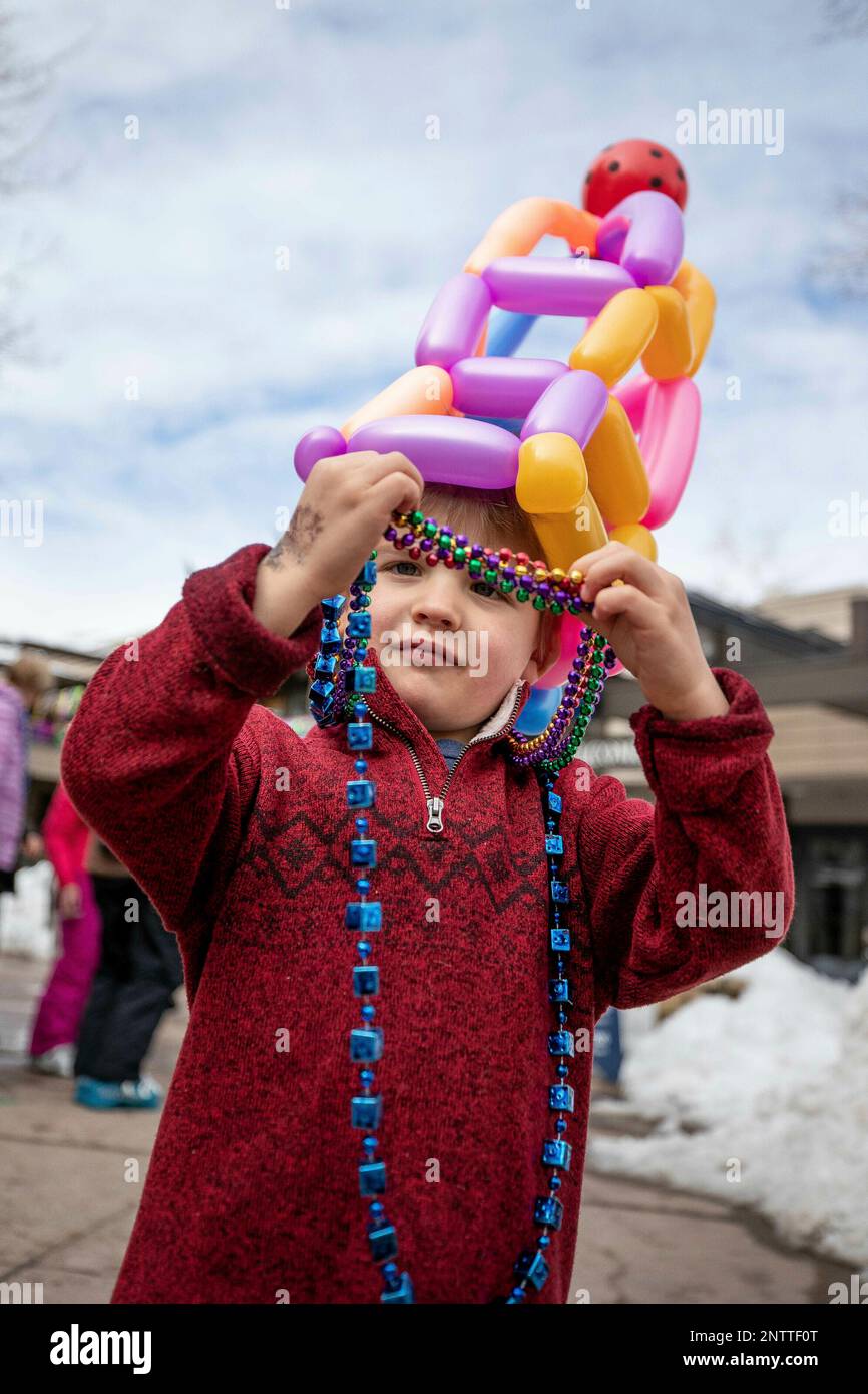 In this Tuesday, March, 5, 2019 photo, Joshua Hafertepen, 4, inspects ...