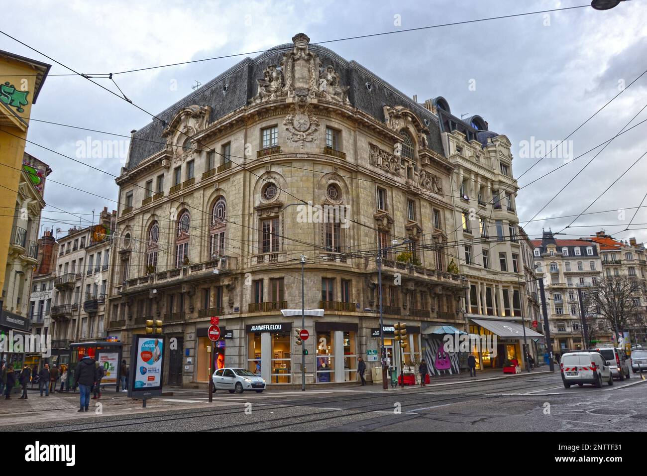 Saint-Etienne, France - January 27th 2020 : Superb building, 1880 style ...