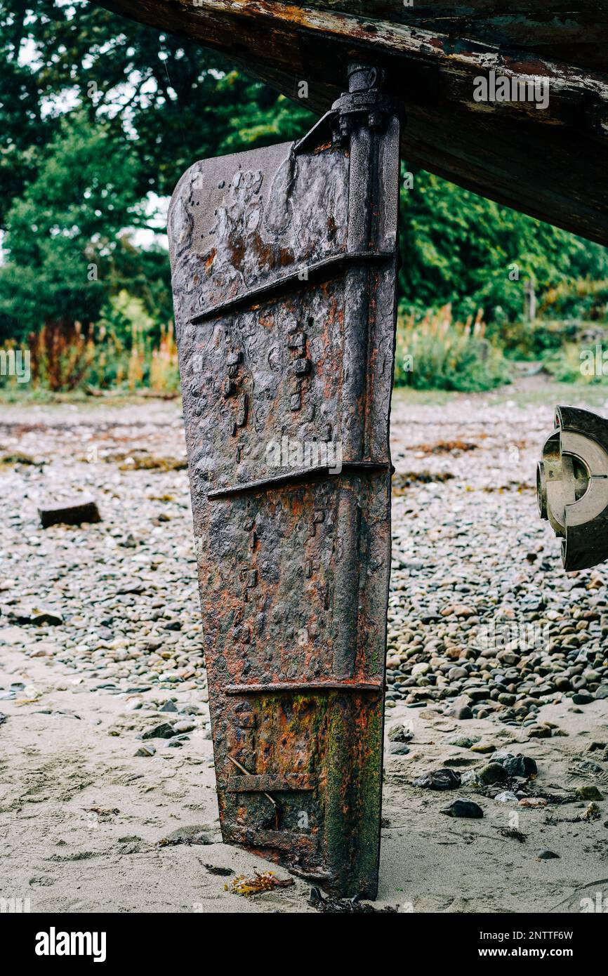 Corpach Shipwreck with Ben Nevis . Rusting remains of the MV Dayspring ...
