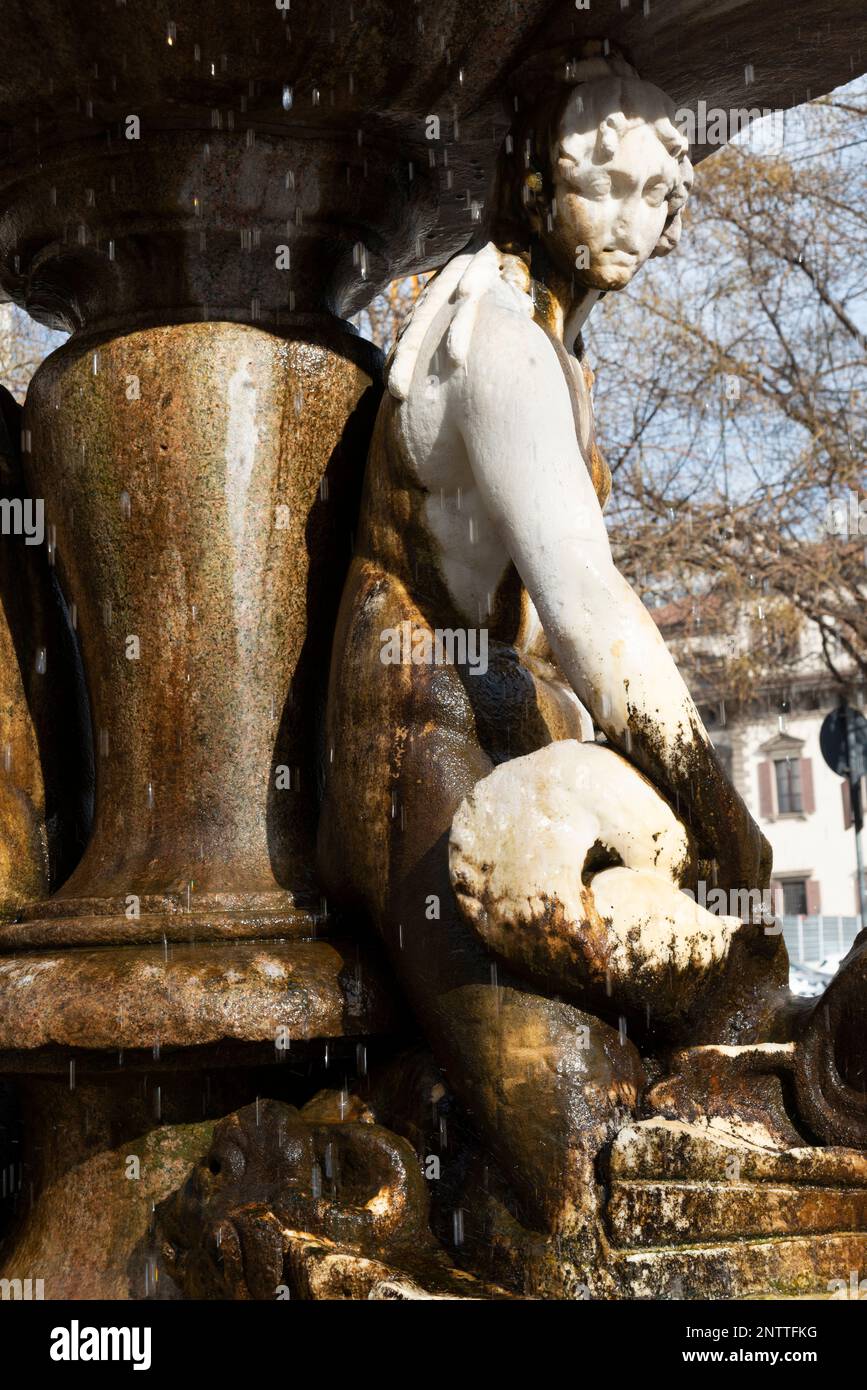 Italy, Lombardy, Milan, Piazza Fontana Square, Fountain by Giuseppe ...