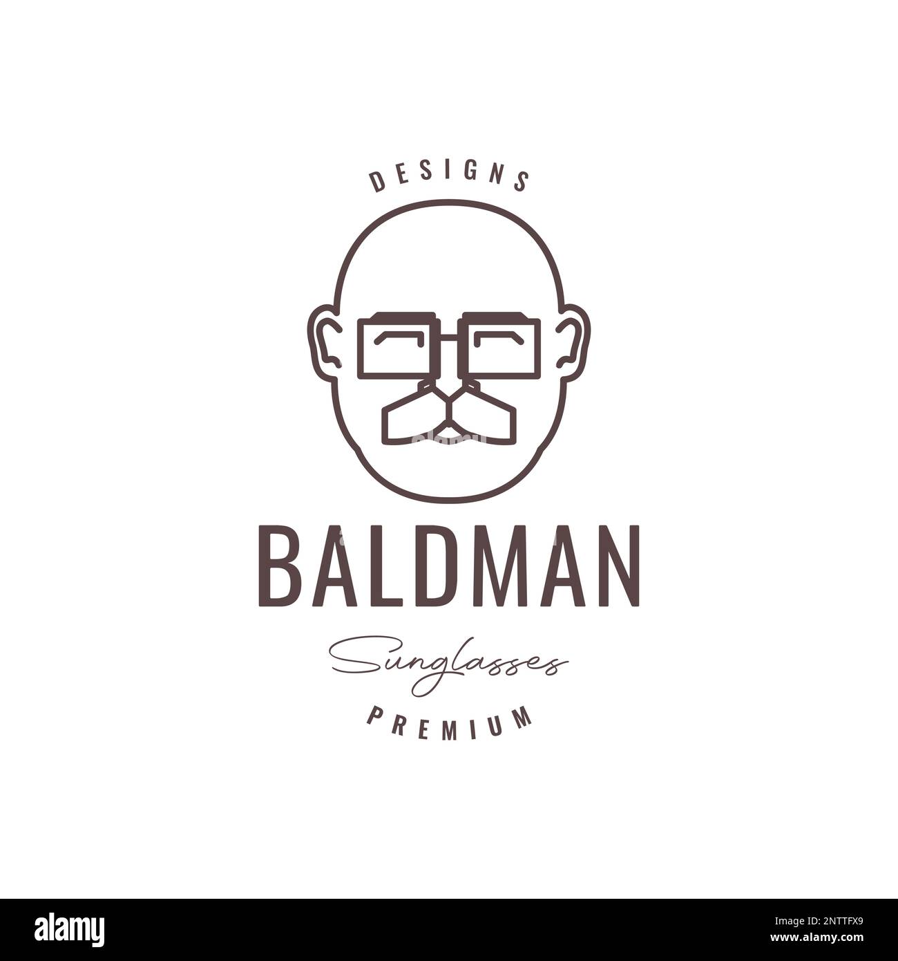 Bald man face with beard and sunglasses hi-res stock photography and ...