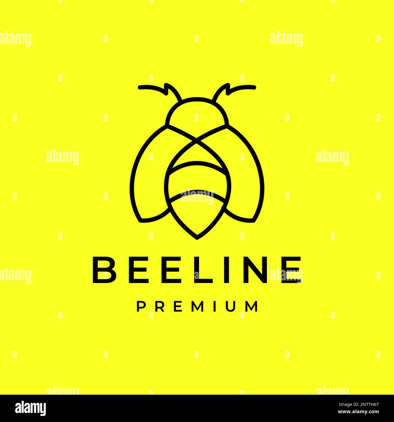 bumblebee insect honey bee animal modern minimal line logo design ...