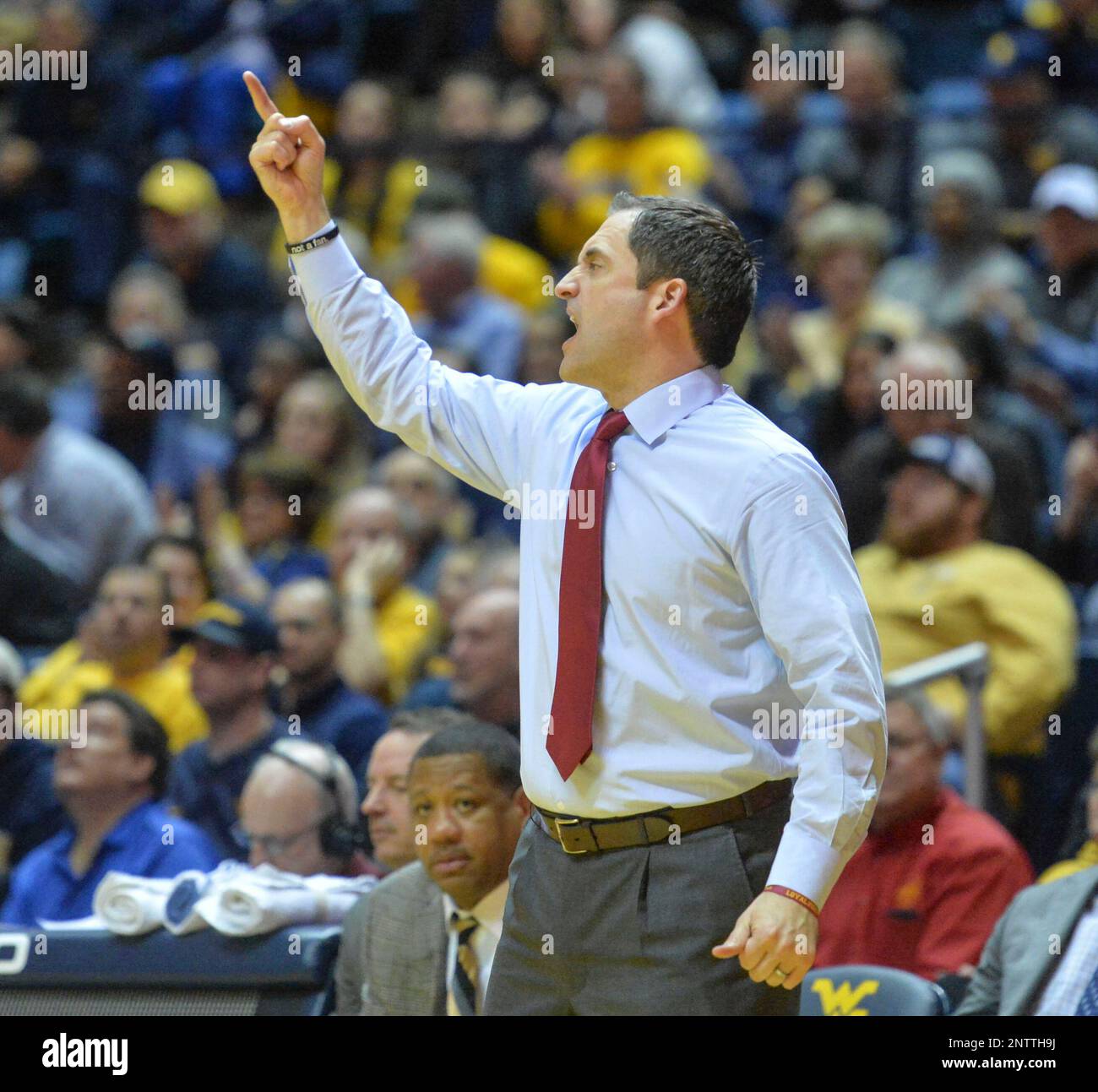 Iowa State head coach Steve Prohm reacts during the first half of an ...