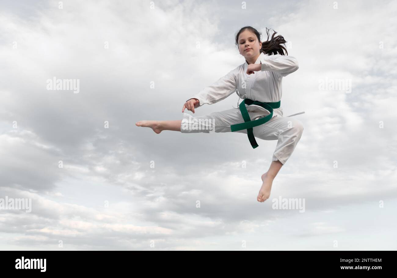 Indian Karate Jump Kick