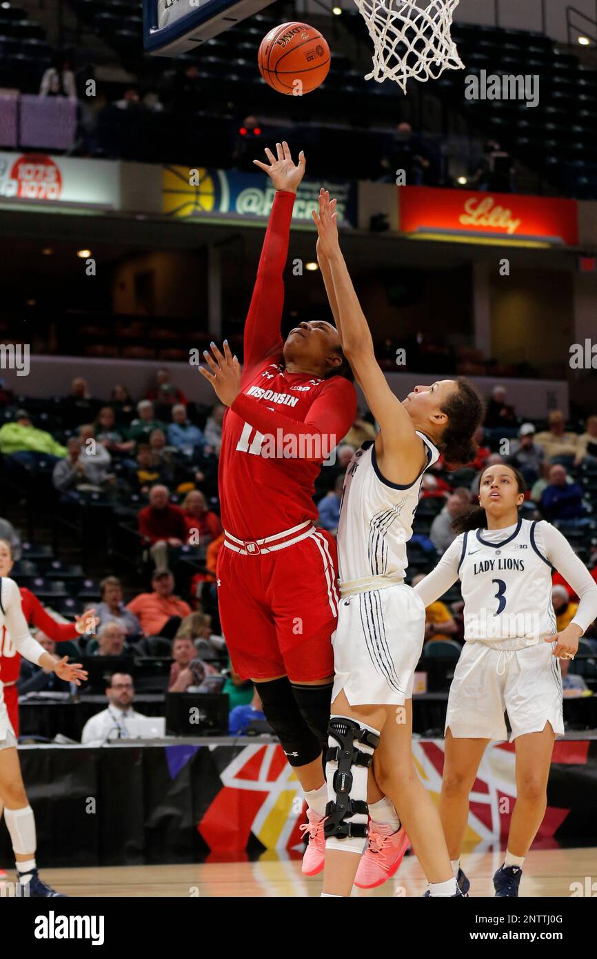 INDIANAPOLIS, IN - MARCH 06: Wisconsin Badgers forward Marsha Howard ...